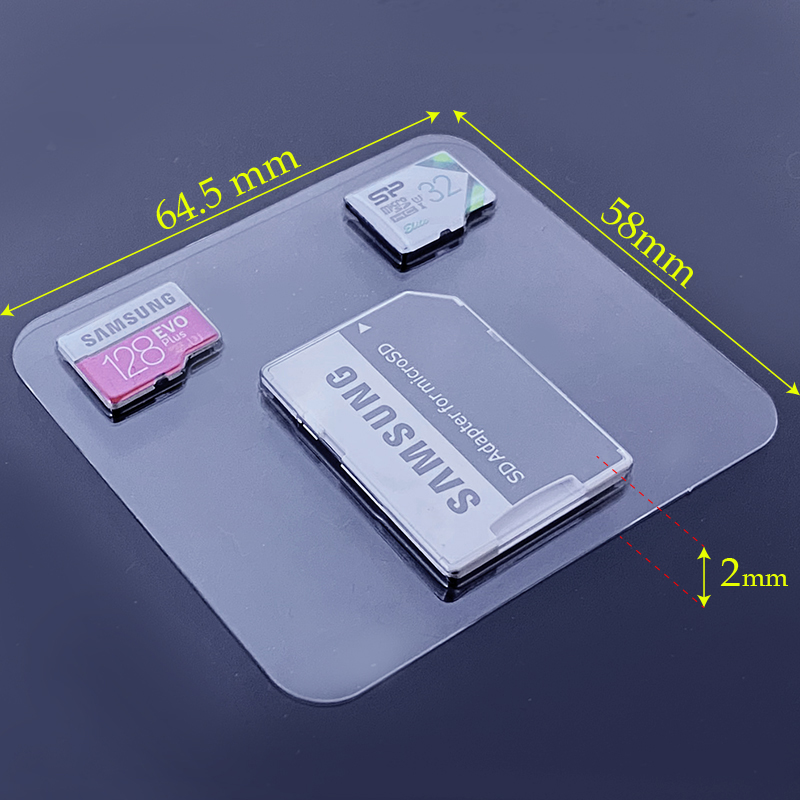 memorypack microsd memory card packaging plastic clamshell insert