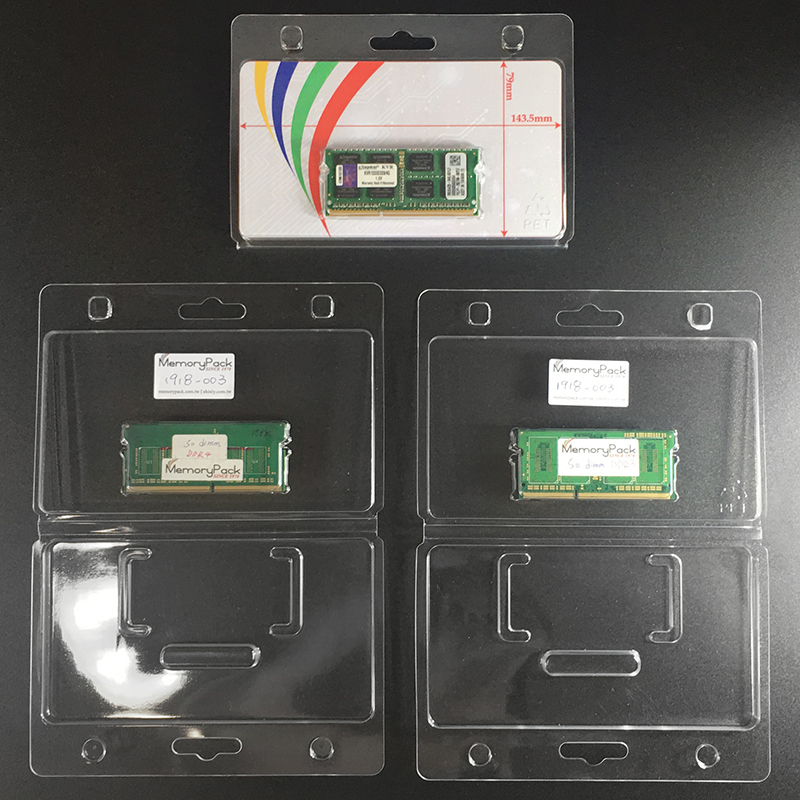 1918-003 sodimm ddr ddr4 memory ram module plastic box clamshell packaging