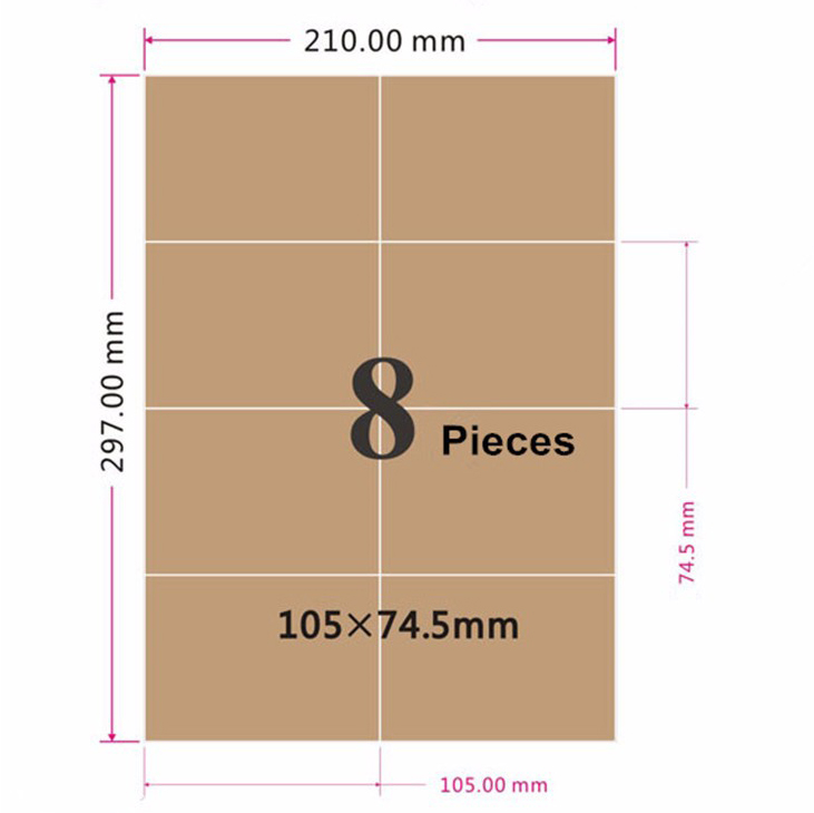 A4 carton shipping address kraft printing labels stickers memorypack mpk