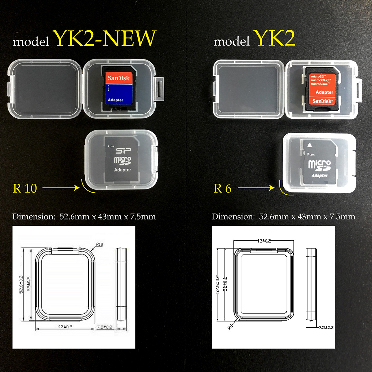 YK2 SD memory card mini case jewel box memorypack mpk