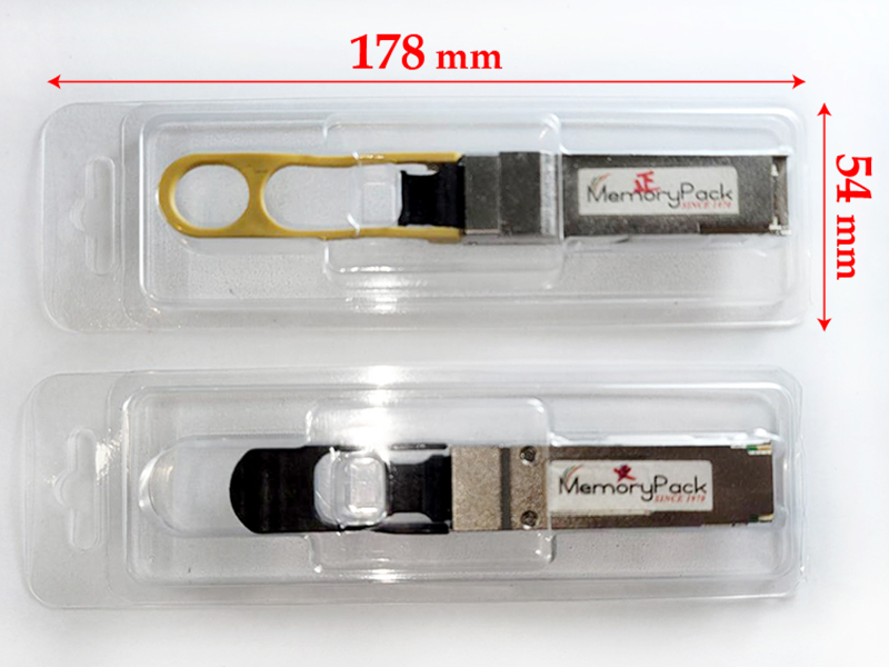 Transceiver packaging plastic box clamshell container SFP QSFP CFP2 ...